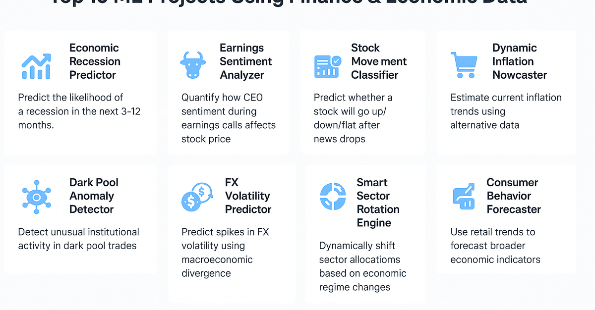 🚀 Build Amazing Top 10 MLs Using Finance & Economic Data Projects: From Beginner to Professional ...